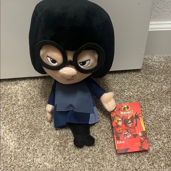 Disney | Toys | Disney Pixar Edna Mode Plush Doll 2 The Incredible 2 ...